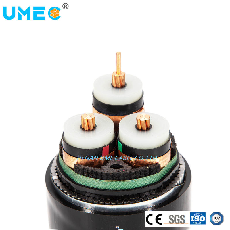33kv Medium Voltage Steel Wire Steel Tape Armoured Electrical Cable 3 Phase Copper Wire Screen ...