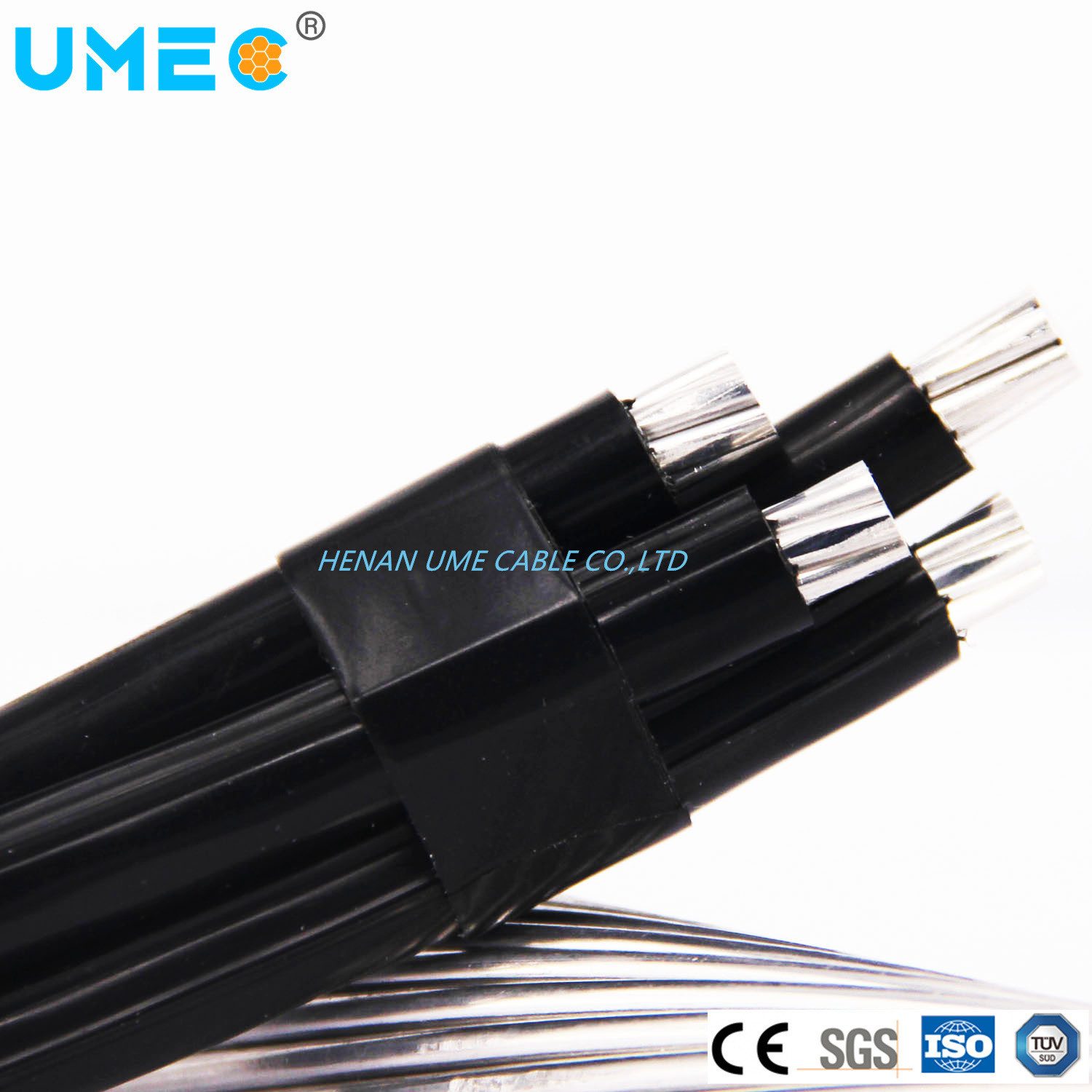 Round Wire Aluminum Conductor ABC Cable Quadruplex Service Drop Cable