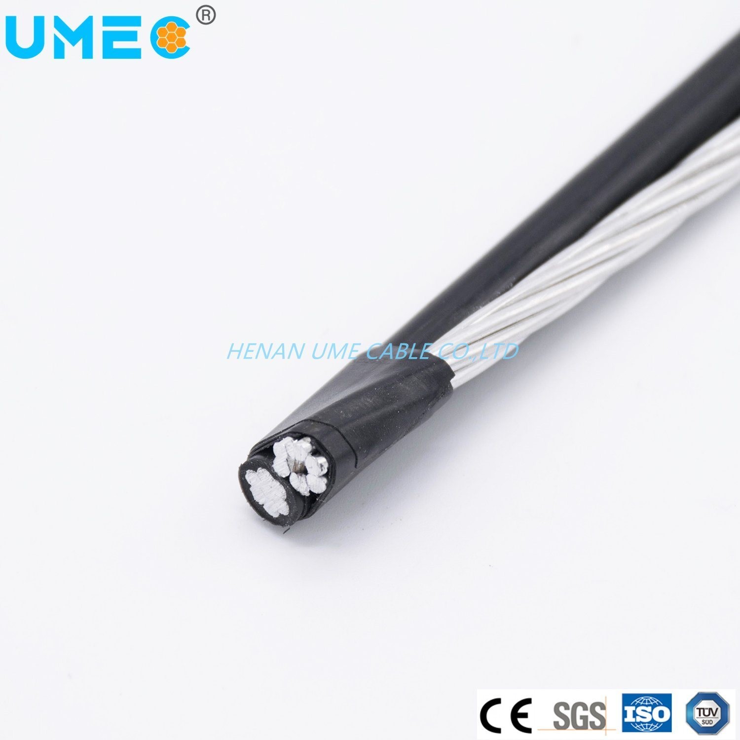 11kv Aerial Bundle Bare ACSR Conductor Duplex ABC Cable With None ...