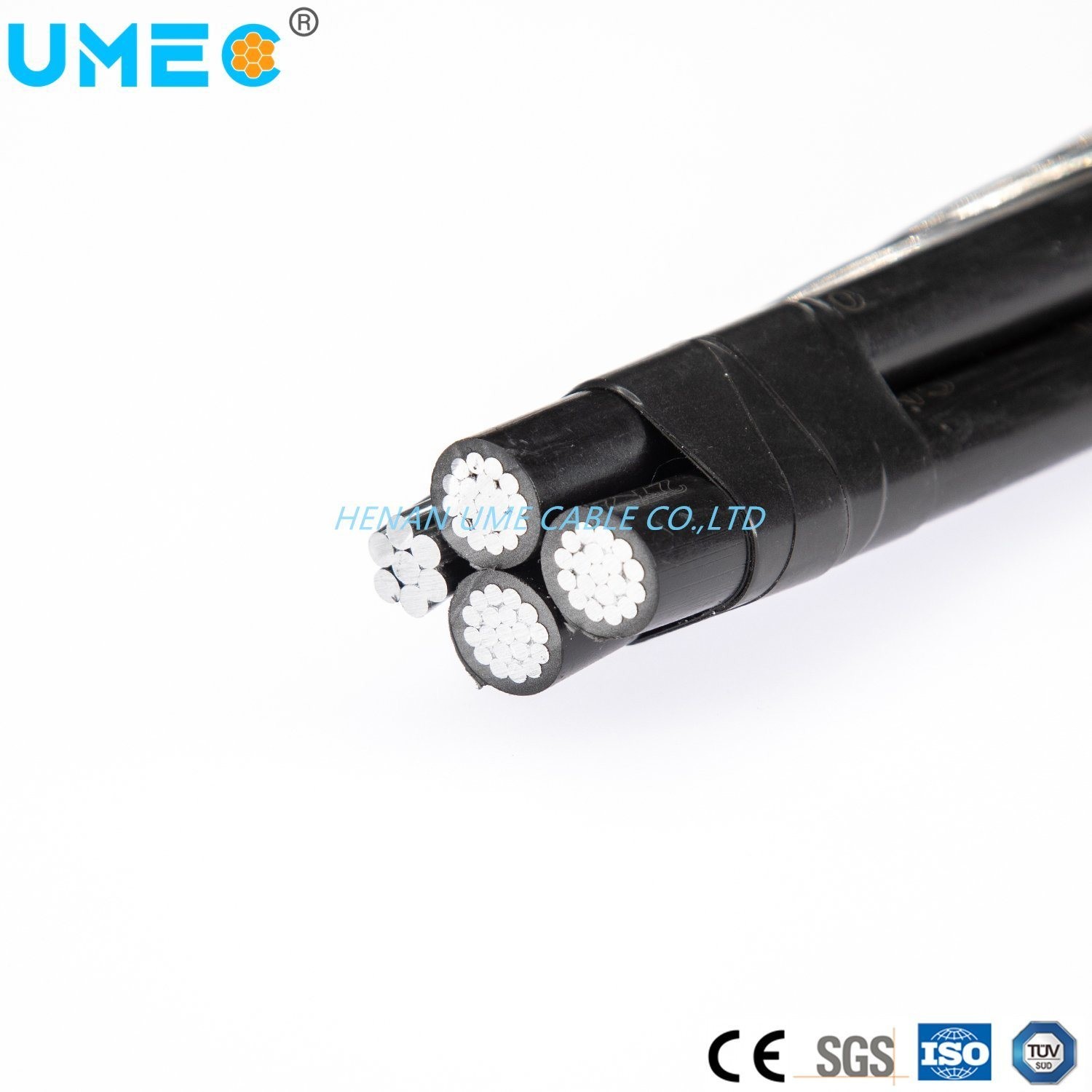 Four Wire Three Phase Power Triplex Service Drop Cable with Round Wire ...