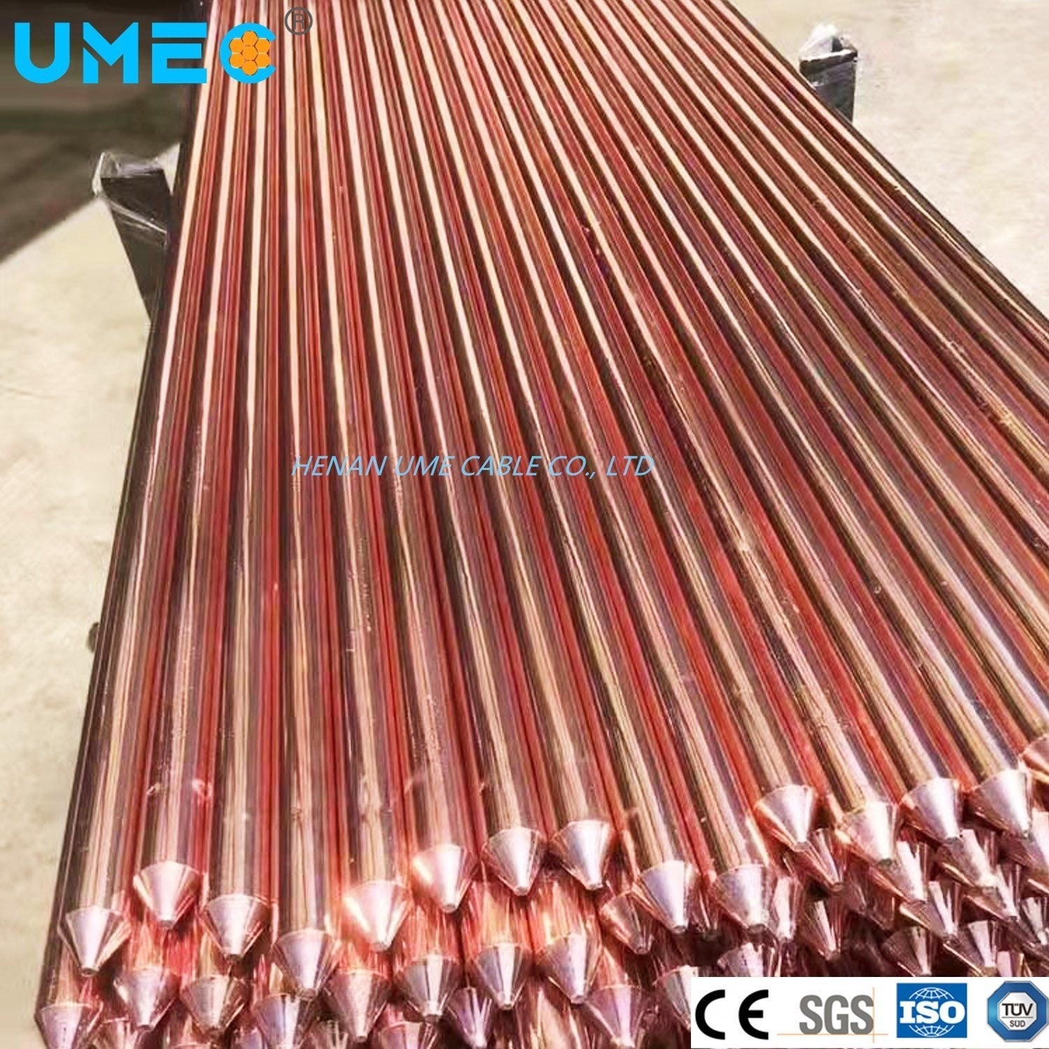 Bare Copper Clad Steel Ground Rod 3/8 Prime Prime For Underground ...