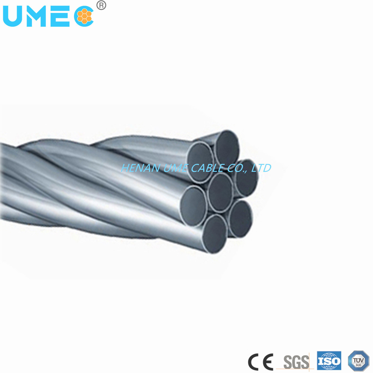 ASTM Standard Bare Sheath 3.2mm 3.6mm Power Cable Aluminum Clad Steel ...