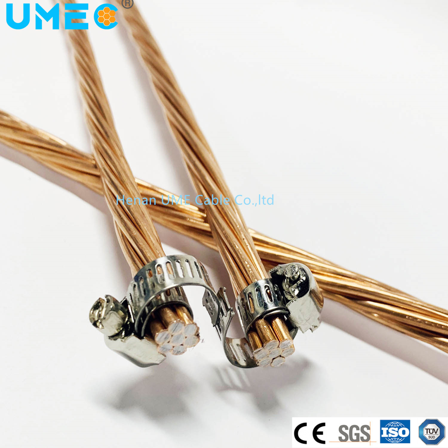 Stranded ASTM Earthing Connection Bare Copper Clad Steel Wire for Power ...