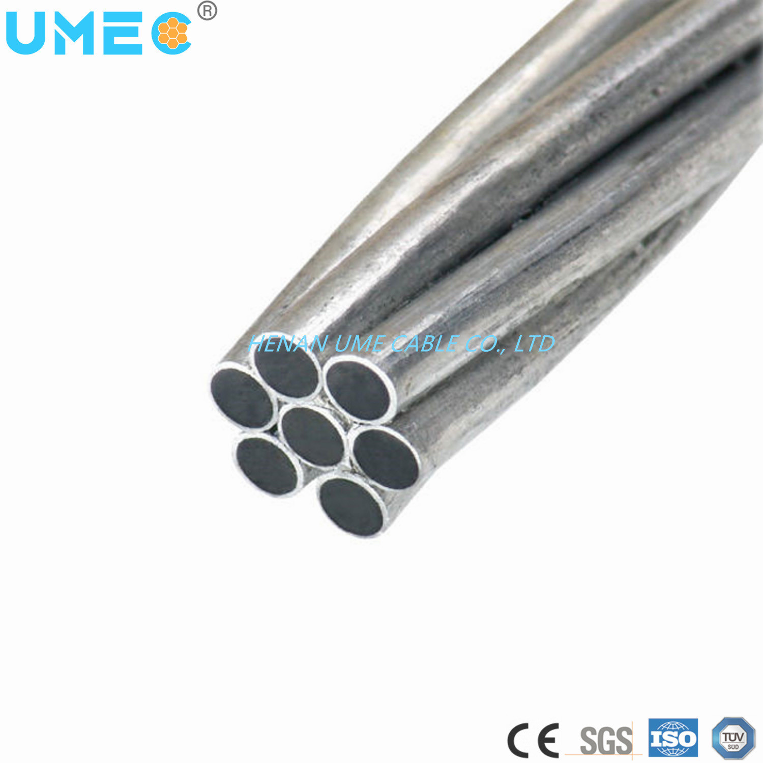 Round Wire Aluminum Clad Steel Strand for Strong Overhead Transmission ...