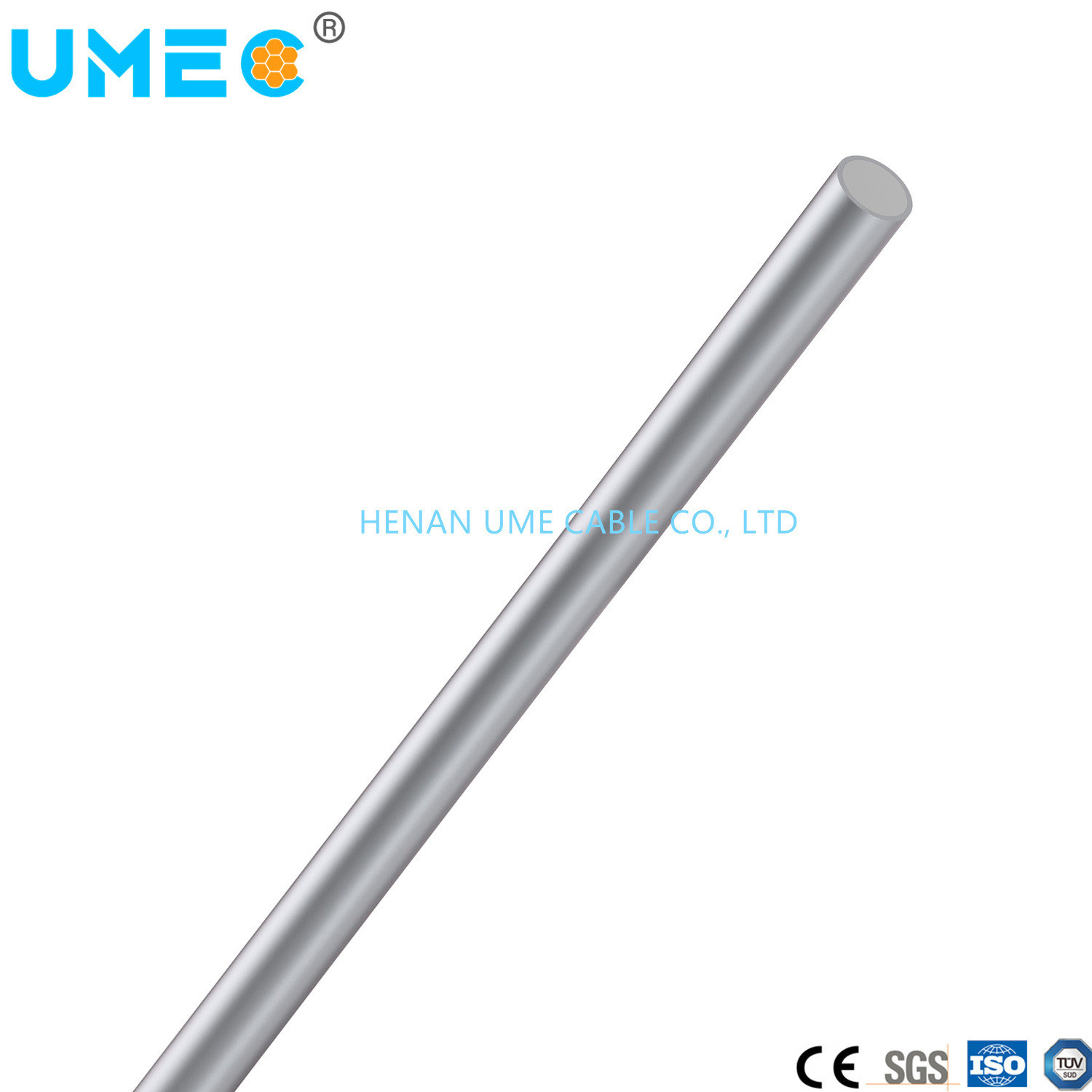 Solid Strand Aluminum Clad Steel Single Conductor ACS For Overhead ...