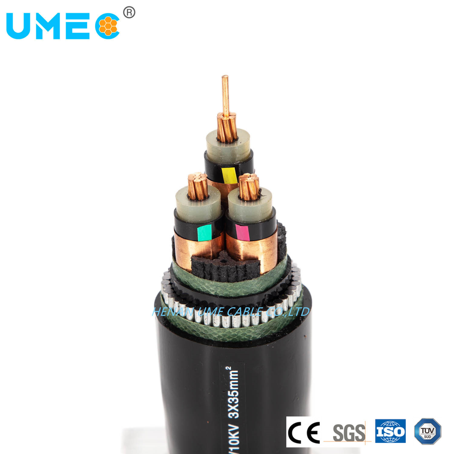 Copper/Aluminum Conductor 0.6/1kv 3 Core Low Voltage Power Cable for ...