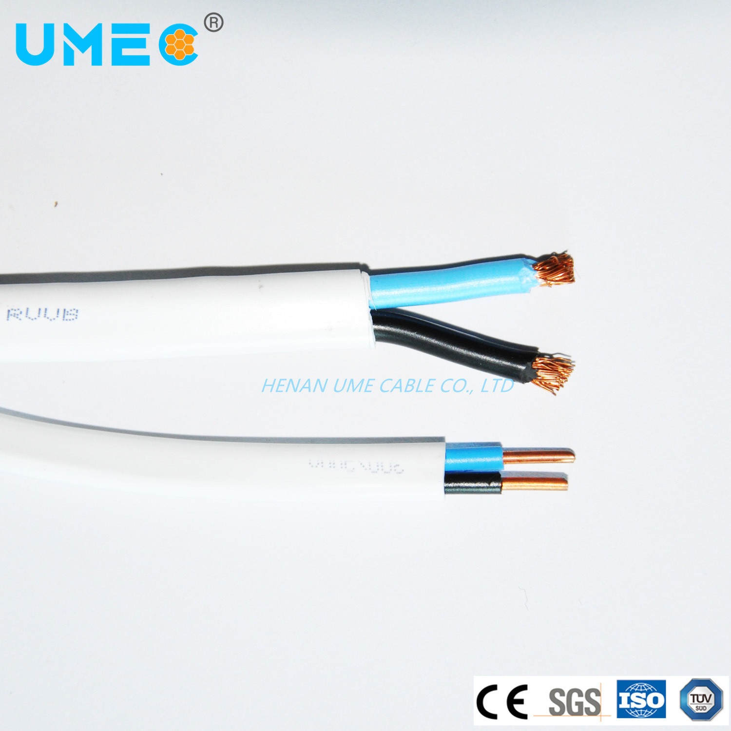300/500V 1/2/3/4 Cores Fire Resistant Flat Electrical Wire BVVB Blvvb and Hot Printing