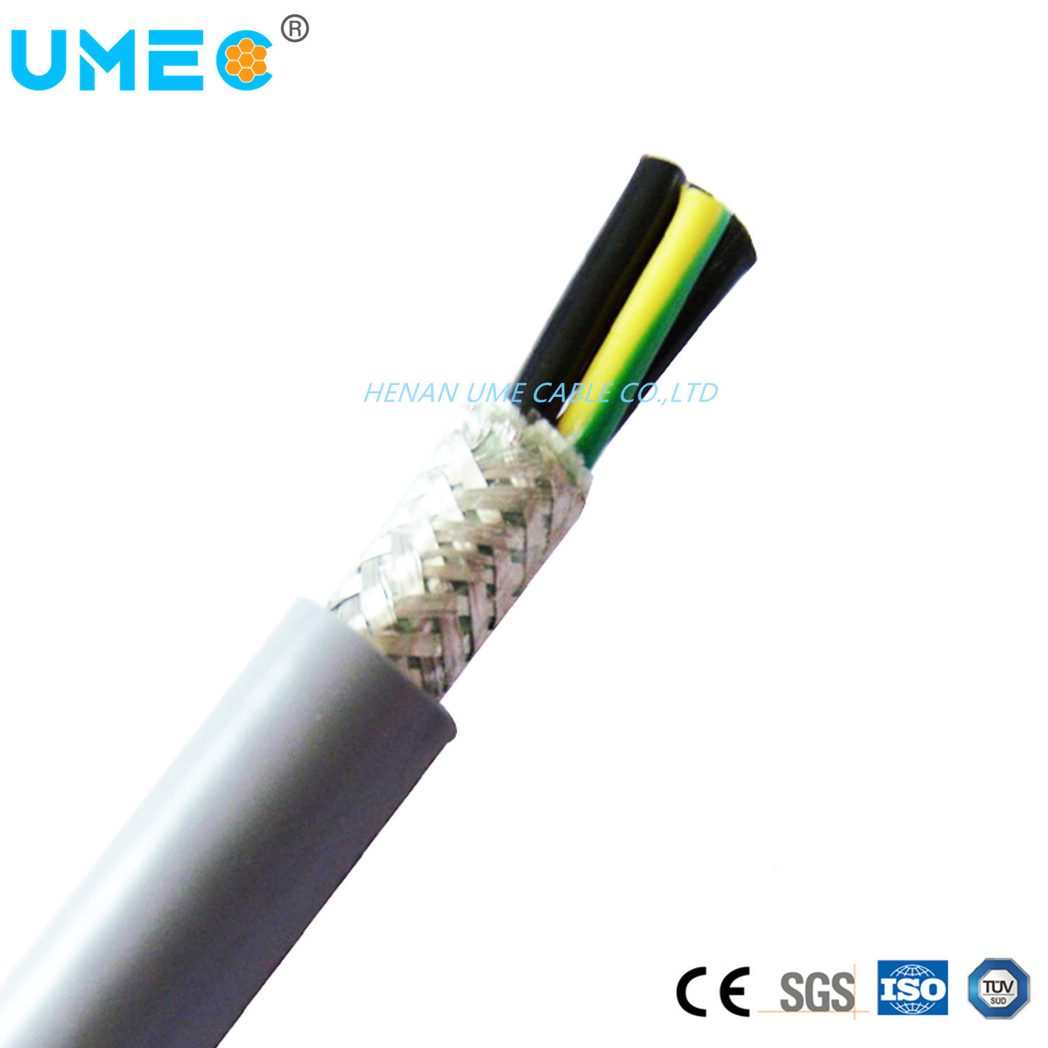 Utility Copper Conductor PVC Insulated and Sheathed Braiding Shielded ...