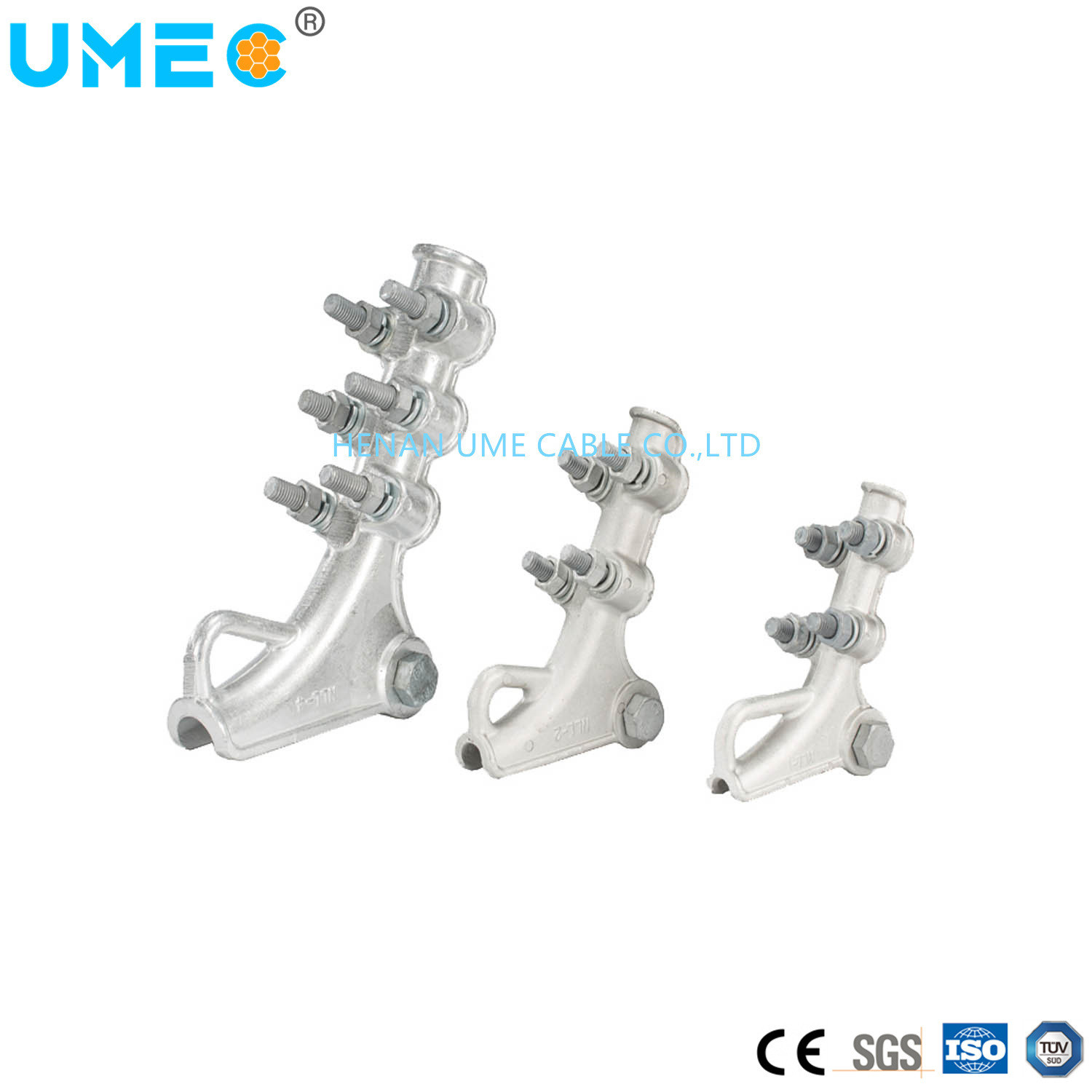 Plastic And Stainless Steel Anchor Clamp For Overhead Cables / Conductors